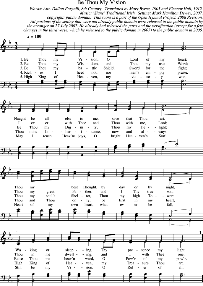 Open Hymnal Project: Be Thou My Vision Open Hymnal Project: Be Thou My Vision